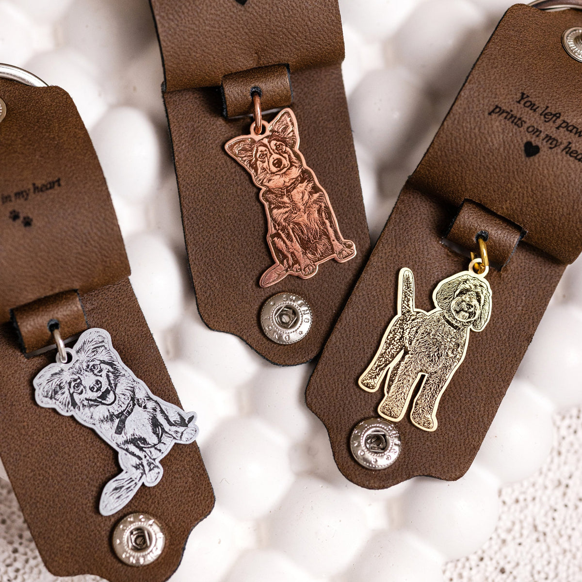 Leather Photo Silhouette Keychain – Bijoun